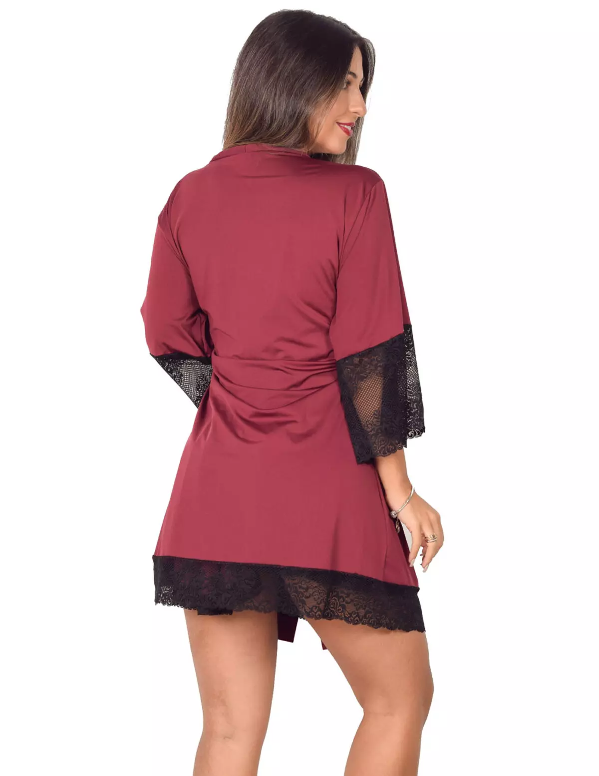 Robe Sensual Microfibra e Renda | TJ Vip