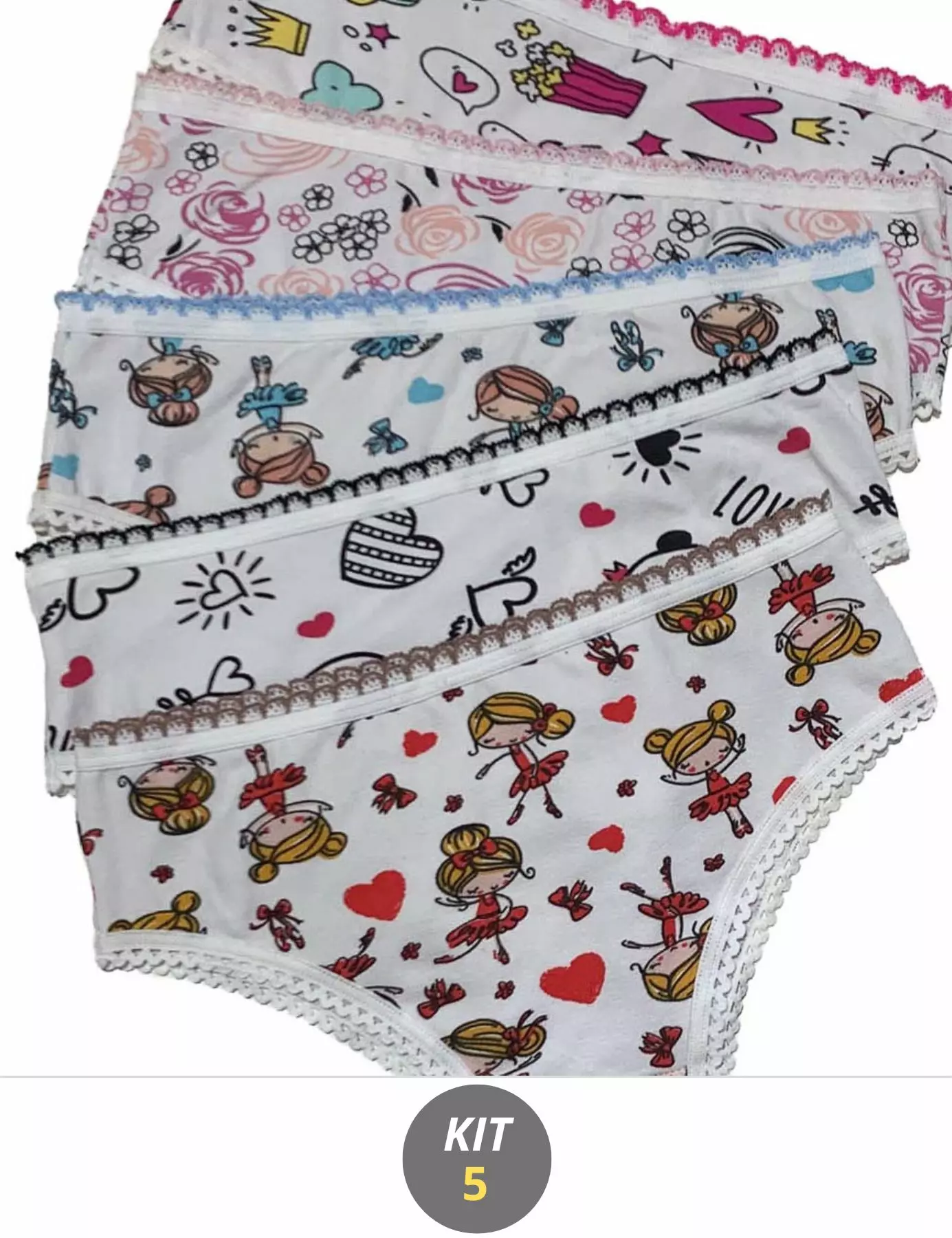 Calcinha Infantil Estampada - TJ Vip