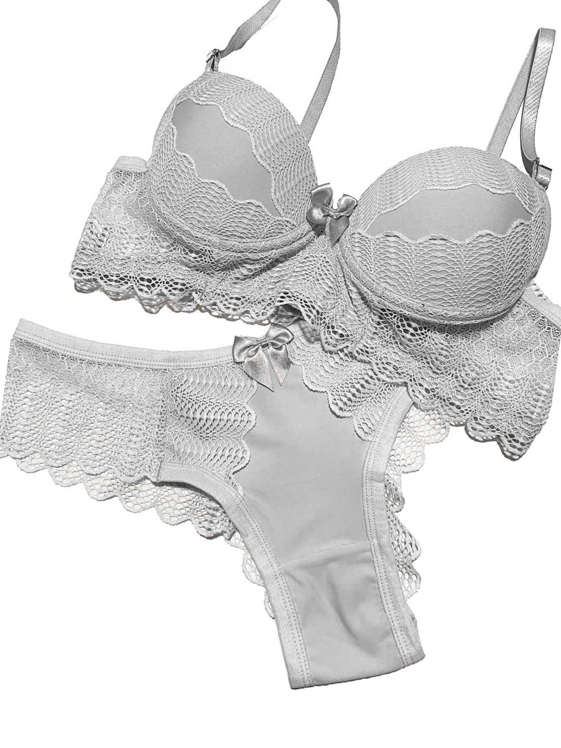 Conjunto com Bojo Renda Fio Dental | TJ Vip