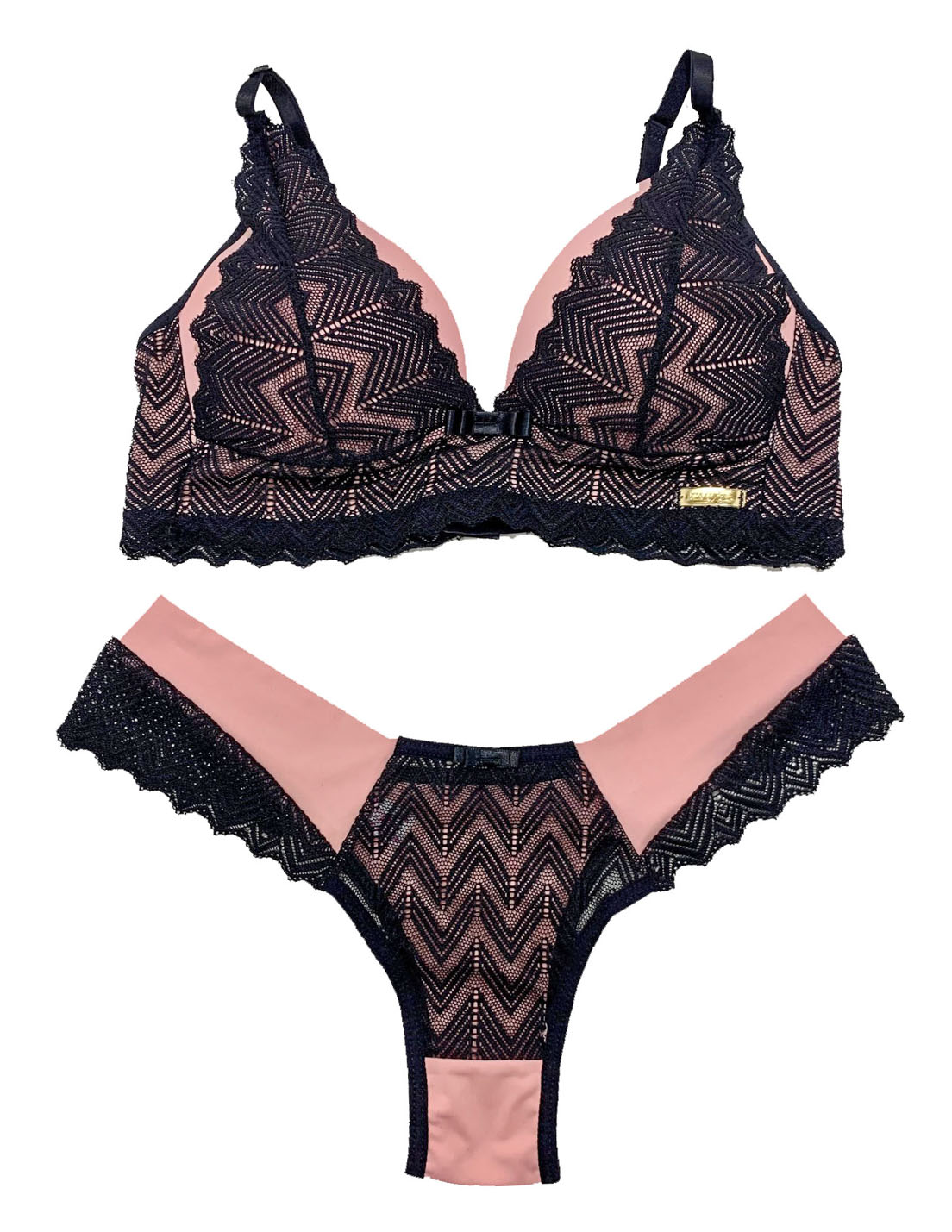 Conjunto com Bojo Conforto Renda Forrada | TJ Vip